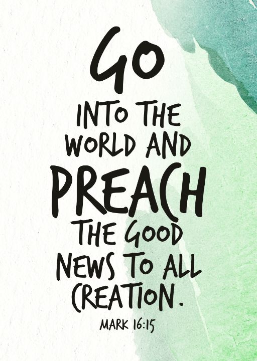 Mark 16 15 Bible Verse Go Preach Cool Posters For All Digital Art