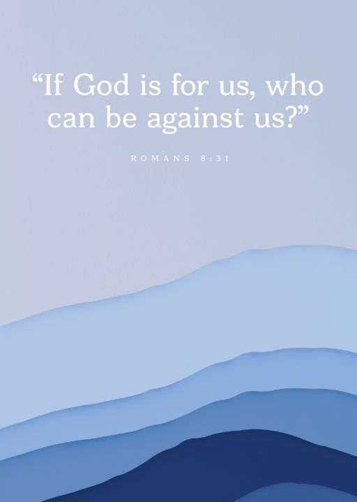Romans 8:31 Bible Verse God for Us - Cool Anime Posters - Digital Art ...