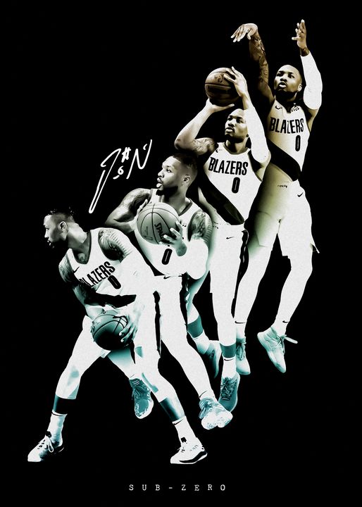 NBA Basketball Damian Lillard Blazer - Cool Anime Posters - Digital Art ...