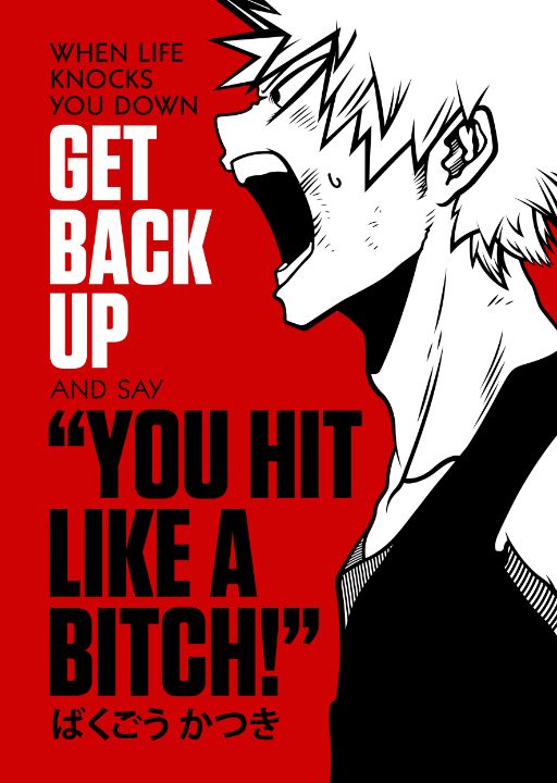 Best Anime Quote Get Back Up - Cool Posters For All - Paintings ...
