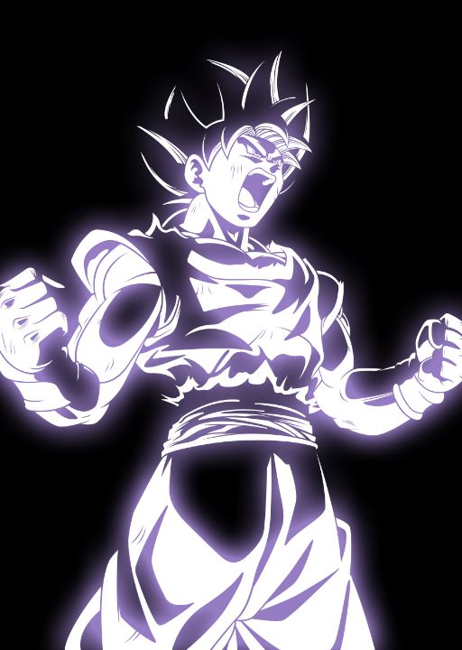 Best Anime Characters Power Up Neon - Cool Anime Posters - Paintings ...