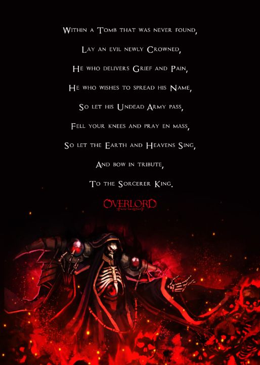 Best Anime Quote About Sorcerer King - Cool Posters For All - Paintings ...