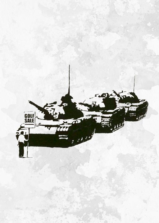 Banksy Art Street Graffiti Tanks - Cool Posters For All - Digital Art ...