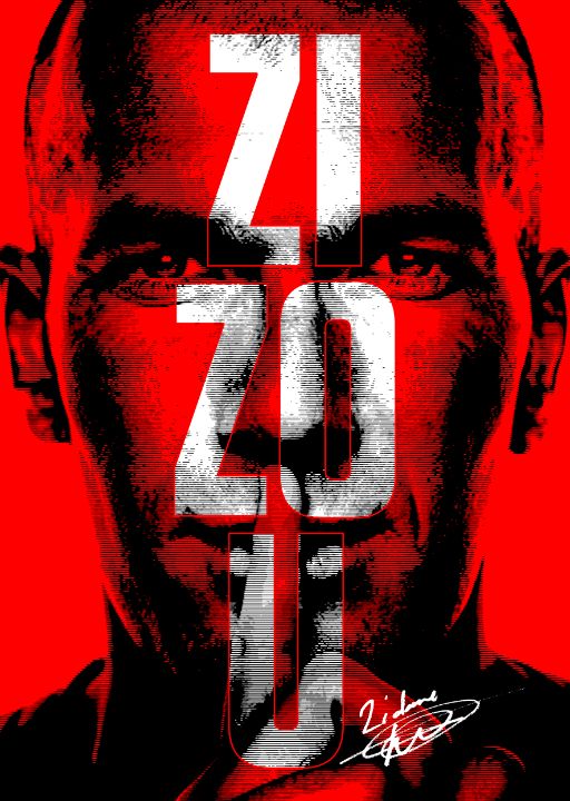 Zinedine Zidane Soccer Wall Art - Cool Posters For All - Digital Art ...