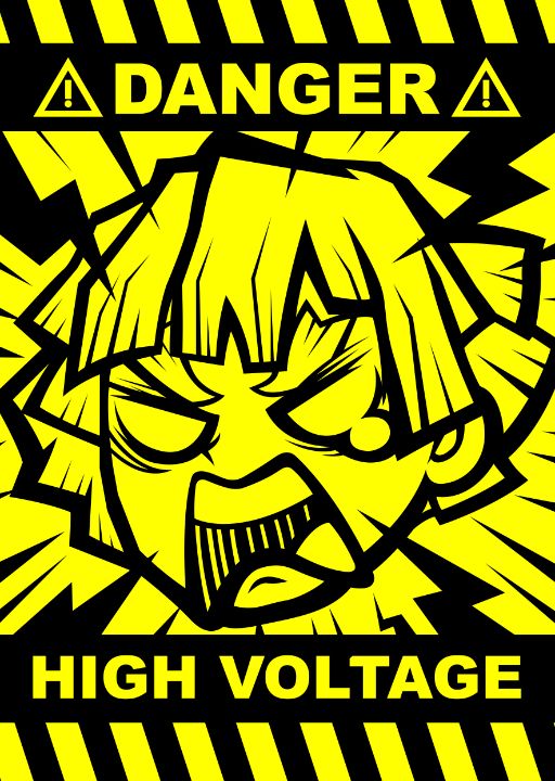 Funny Warning Signs High Voltage - Cool Posters For All - Digital Art ...
