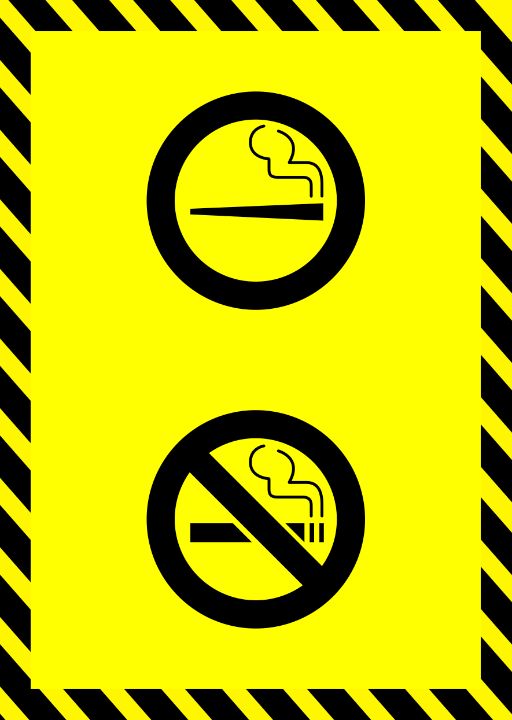 Funny Warning Signs Weed Over Cigar - Cool Posters For All - Digital ...