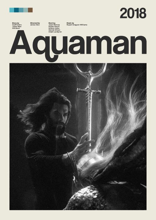 Vintage Movie Posters Aquaman - Cool Posters For All - Digital Art & AI ...