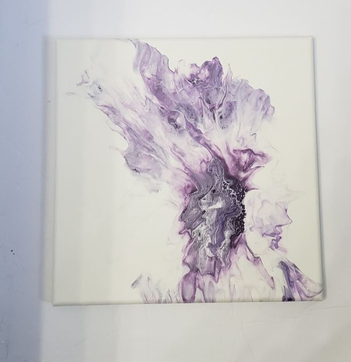 Purple Fluid art Dutch pour painting - Dark Glimmer - Paintings ...