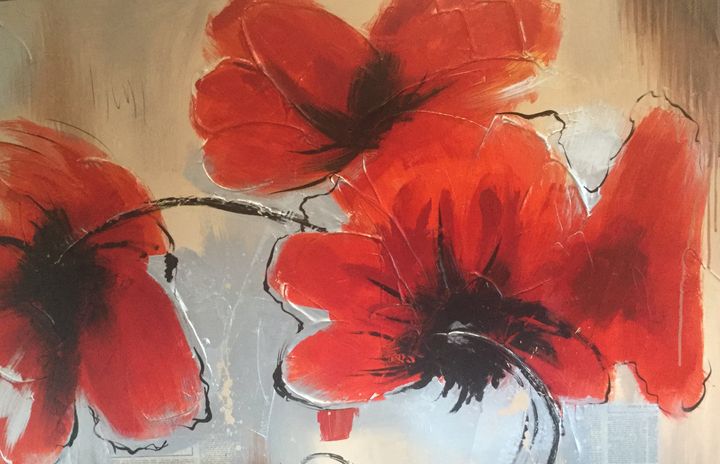 Poppy adds a splash of color - Good Art Direct - Paintings & Prints ...