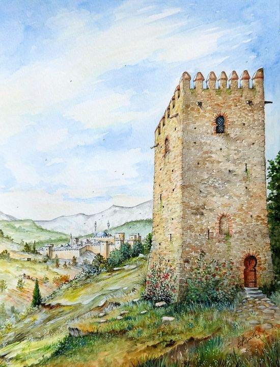 Torre del Banos c15th century - SPS ART ANDALUSIA - Paintings & Prints ...