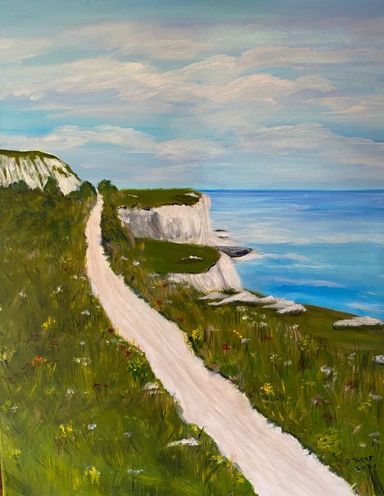 White cliffs of Dover - Art by Priscilla - Paintings & Prints ...