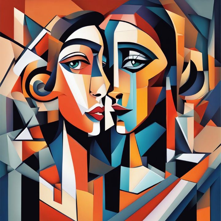 Two Faces - Artistic Vision - Paintings & Prints, Abstract, Fractal ...