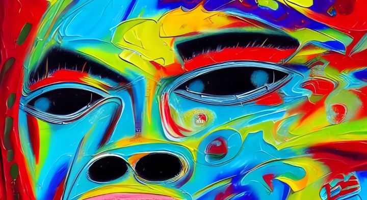 Face of duplicity - uPSTAIRS @ eRIQS - Paintings & Prints, Abstract ...