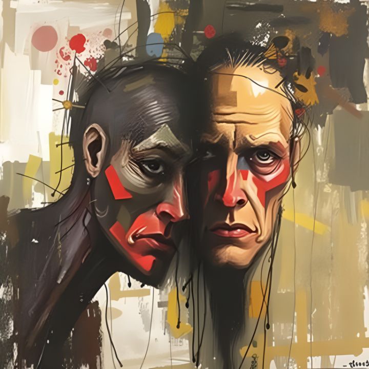 INNER TURMOIL - uPSTAIRS @ eRIQS - Paintings & Prints, Abstract ...