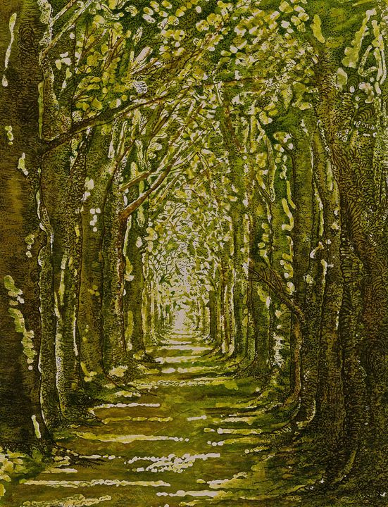 The Avenue In Spring - Emma Childs Art - Paintings & Prints, Flowers ...