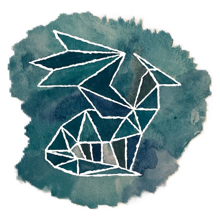 Geometric dragon - Michelle Bradley - Paintings & Prints, Fantasy ...