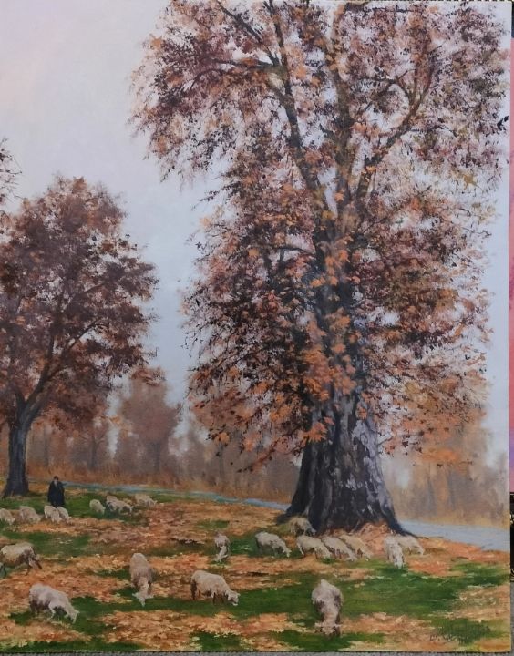Autumn - Dr Jahangeer Aslam Makhdoomi paintings - Paintings & Prints ...