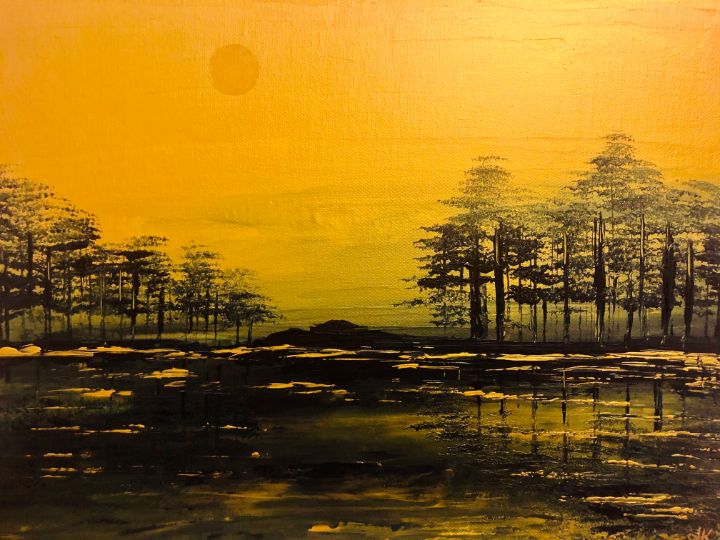 Golden Stillness - Amy Kam - Paintings & Prints, Landscapes & Nature ...
