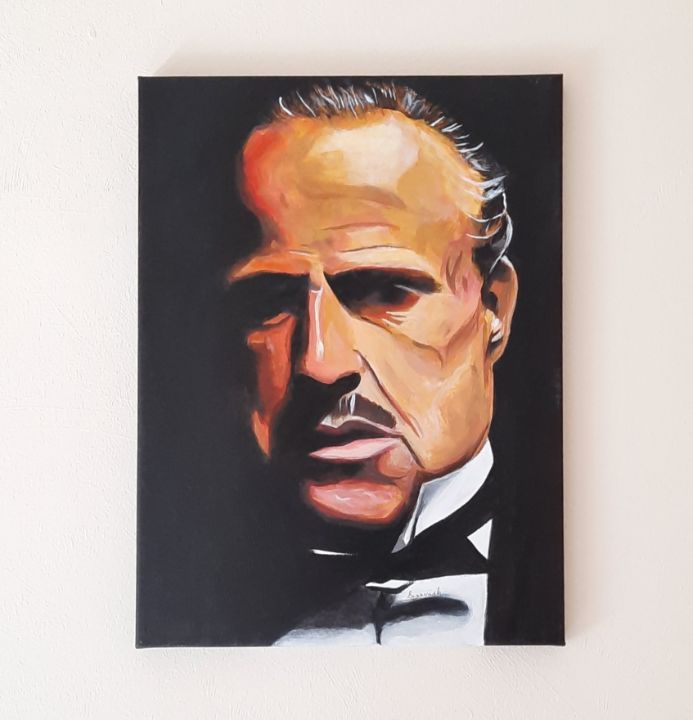 The Godfather - Marlon Brando - Hall of fame - Paintings & Prints ...