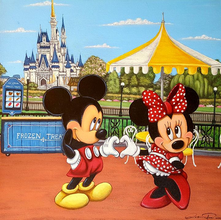 My Rendition of Mickey and Minnie - Designs by Drew - Paintings ...