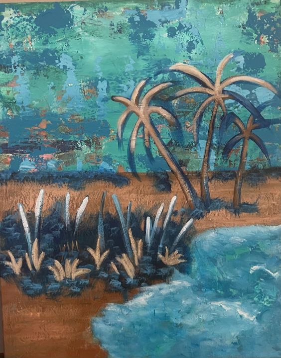 Sunny beach - Sherry Swafford Page - Paintings & Prints, Landscapes ...