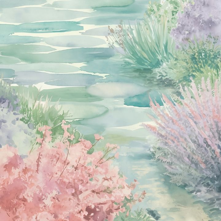 calm atmosphere portrait watercolor - Roza Rozy - Paintings & Prints ...