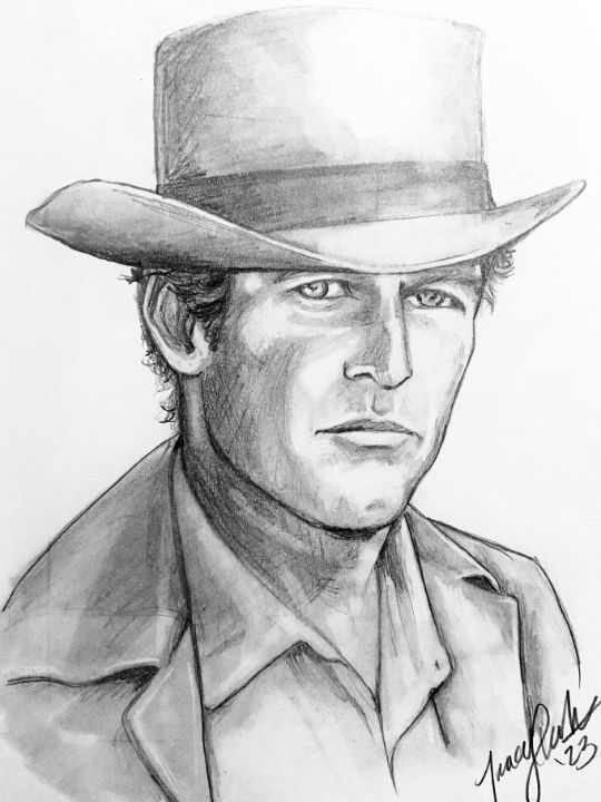 Cowboy - Paul Newman - T.P.Designs - Drawings & Illustration, People ...