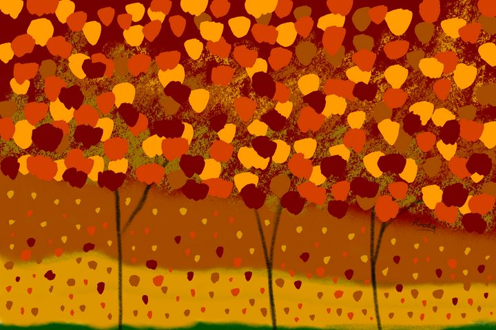 Autumn Abstract - Richa Gallery - Digital Art & AI, Animals, Birds ...