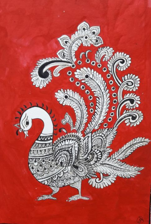 Dancing peacock - Art is Magic - Paintings & Prints, Animals, Birds ...