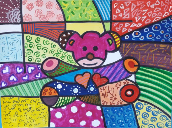 Cute teddy - Art is Magic - Paintings & Prints, Childrens Art, Other ...