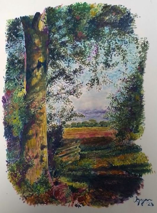 Watercolour painting, "Rural Fife" - Oggie - Paintings & Prints ...
