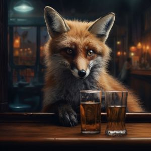 Sad fox - Celeen prints - Digital Art, Animals, Birds, & Fish, Fox - ArtPal