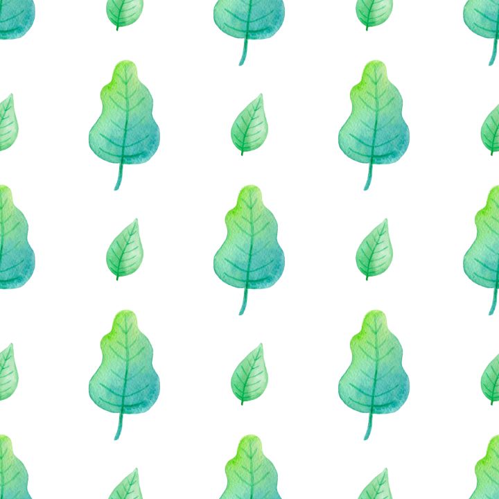 Bright green leaves - Print - Watercolor clipart - Drawings ...