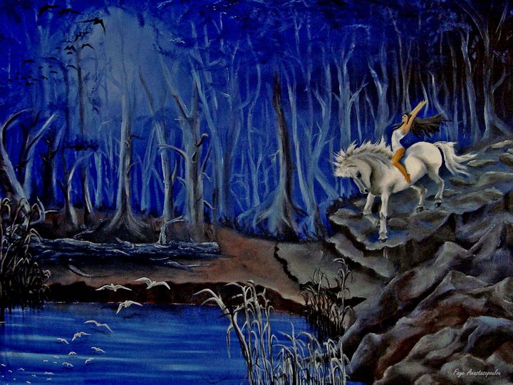 Forest Nymph - Faye Anastasopoulou - Paintings & Prints, Fantasy ...