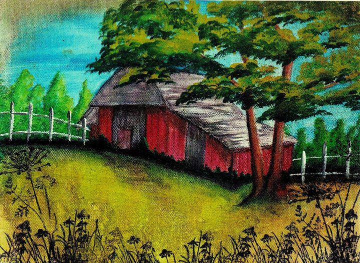 Old barn - Sharon HArt Designs - Paintings & Prints, Buildings ...