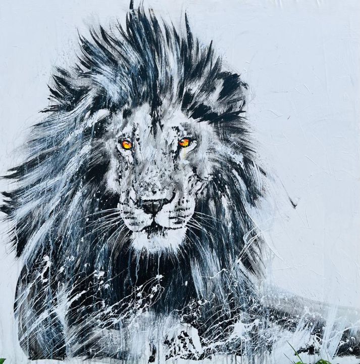 Laying low - Dynamik arts - Paintings & Prints, Animals, Birds, & Fish, Wild Cats, African Lion ...