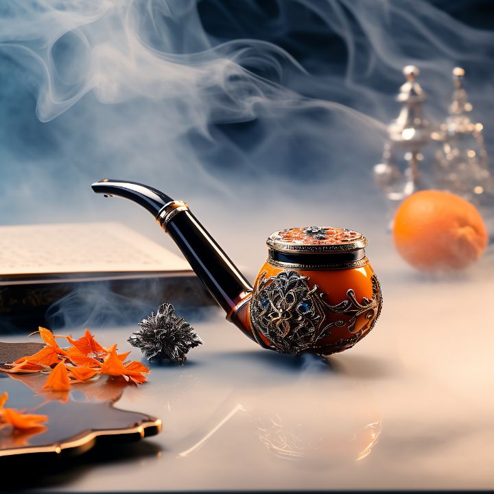 composition pipe, orange, smoke, bea - orlando. - Digital Art, Still ...
