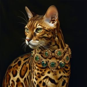 Bengal cat in armor on a horse - Andron AI - Digital Art, Animals ...
