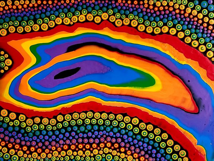 Rainbow Geode - Colortastic Art - Paintings & Prints, Abstract, Other ...