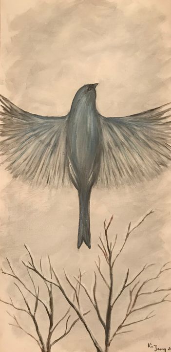 Bird in flight - Blue Oakley Art - Paintings & Prints, Animals, Birds ...