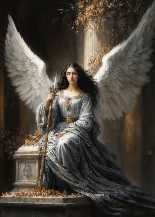 Archangel Azrael - AliceWhite - Paintings & Prints, Religion ...