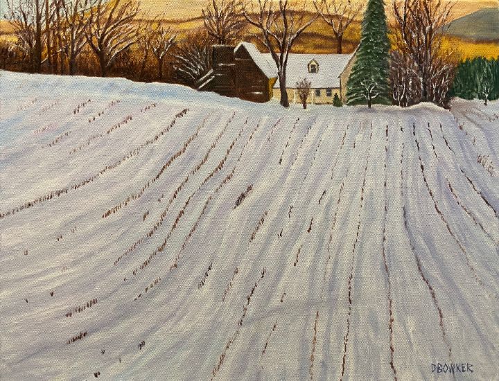 Winter Farm - David Bowker - Paintings & Prints, Landscapes & Nature ...