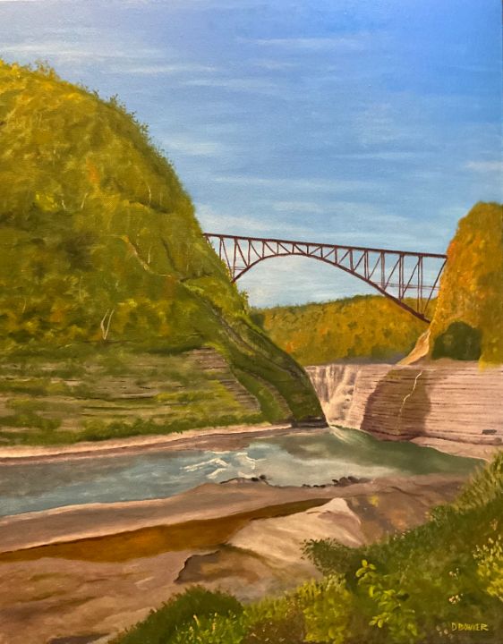 Upper Falls Letchworth - David Bowker - Paintings & Prints, Landscapes ...