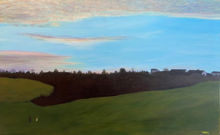 Dawn - David Bowker - Paintings & Prints, Landscapes & Nature, Fields ...