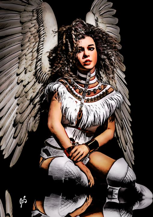 Angelic Reflection - Art of J.E. Steinman - Digital Art & AI, People ...
