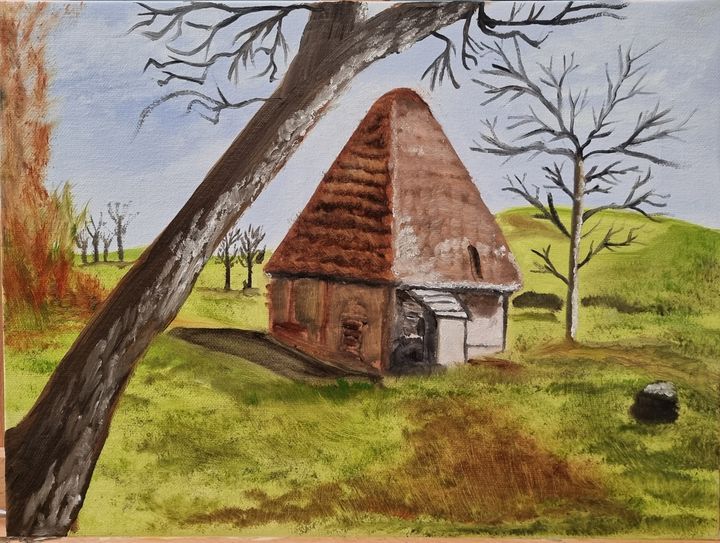 Rustic Romanian Style House - David Nitu Oil Paintings - Paintings ...