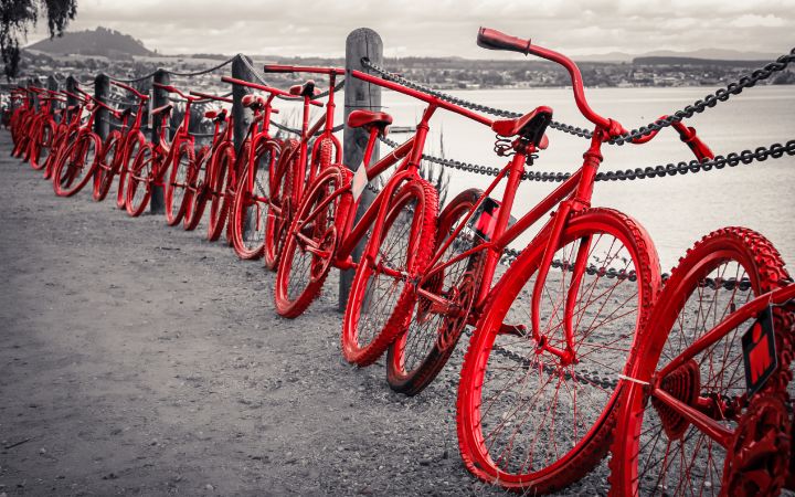 Red Bikes, selective colors - Lyl Dil Creations - Photography, Fantasy ...