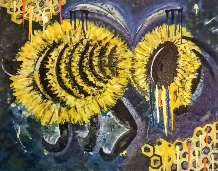 Sad bee - Duey's curiosities of the mind - Paintings & Prints, Animals ...