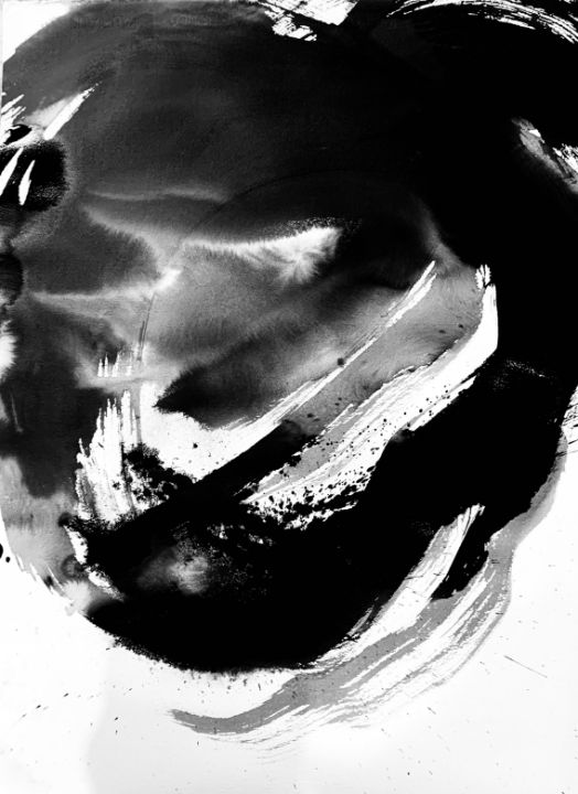 Sumi Apple - David Sears - Paintings & Prints, Abstract, Movement - ArtPal