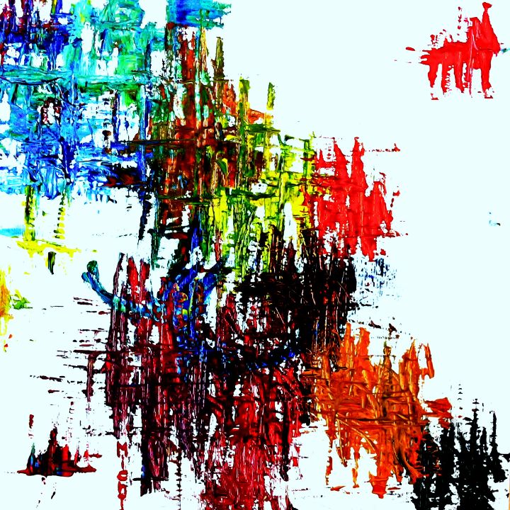 Abstract on lines - One Studio - Paintings & Prints, Abstract, Color ...